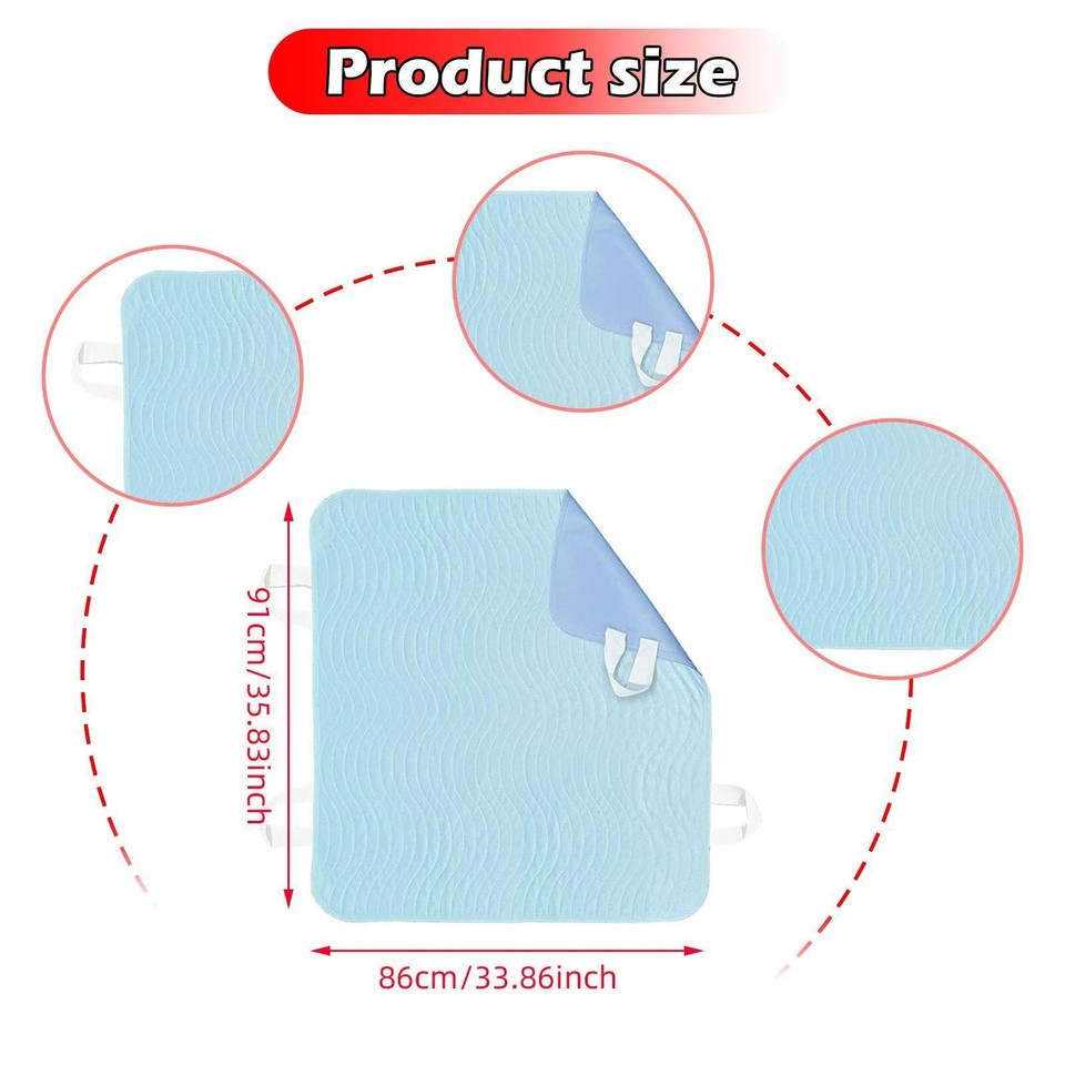 Incontinence Bed Pad Mattress Pad with Handle Versatile Waterproof ...