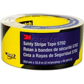 3M 5702 Caution Stripe Tape 2""W x 108'L Black/Yellow 1 Roll 3m ...