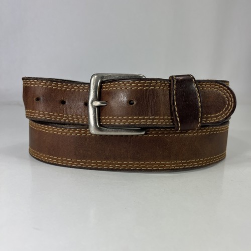Brown Genuine Leather Work Belt - Mexico - Men's Size 38 | eBay