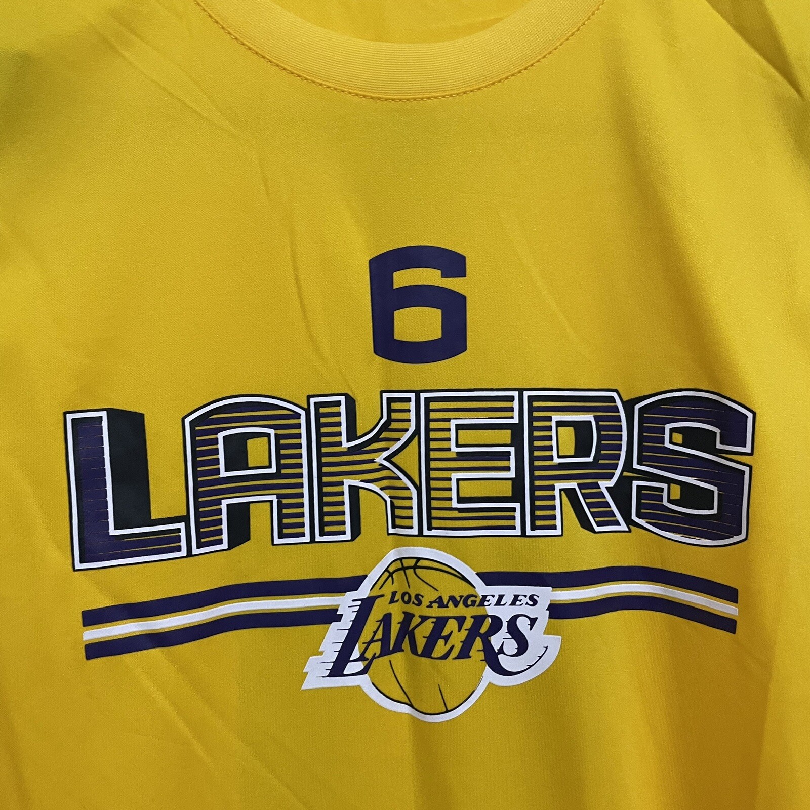 NEW NBA Lebron James #6 Los Angeles Lakers Yellow Singlet Sleeveless ...