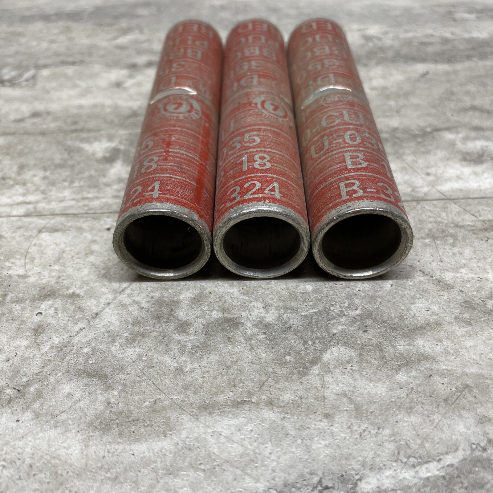 Lot Of 3 Penn Union BBCU-035 Copper Compression Splice, 350 Kcmil Long ...