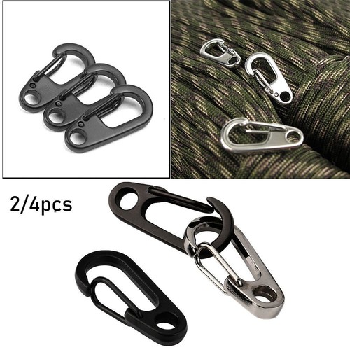 Survival EDC Gear D Carabiner D-Ring Key Chain Spring Clips Camping ...