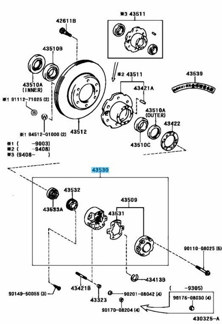 43530-60130 Toyota Hub ASSY Wheel 4353060130 Genuine OEM Part for sale ...