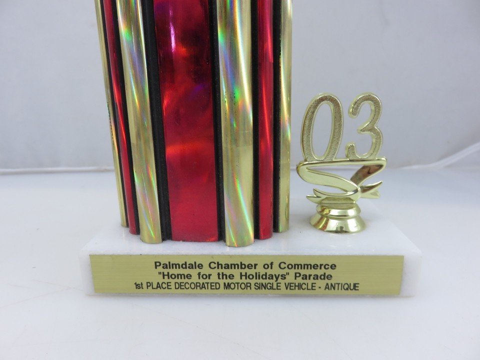 1st First Place Car Show Trophy Steering Wheel Tire 18" High | eBay