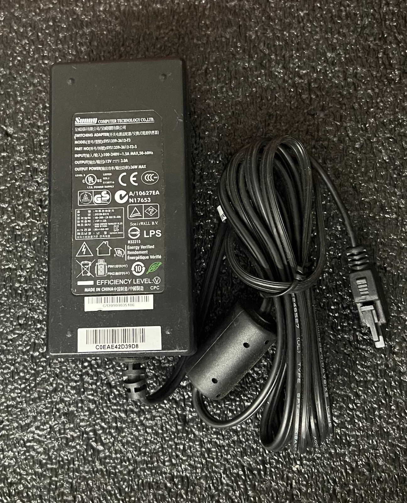 Sunny AC Adapter (SYS1359-3612-73) | eBay