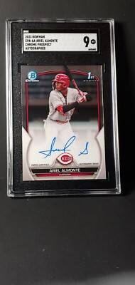 2023 1st Bowman Chrome Ariel Almonte #CPA-AA Auto Cincinnati Reds SGC 9 ...
