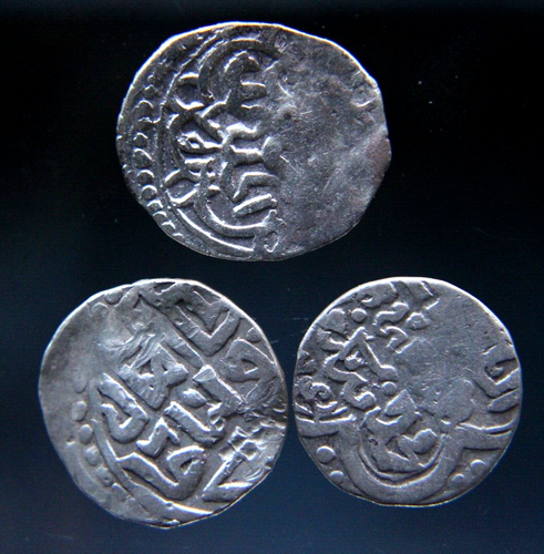 GOLDEN HORDE, Mongol Empire, 3 Dirhams,1225-1502, Silver Islamic coins ...