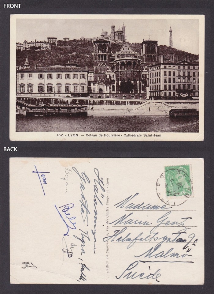 FRANCE, Postcard, Lyon, Coteau de Fourvière, Saint-Jean Cathedral | eBay