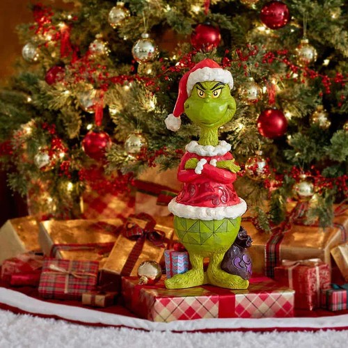 Jim Shore Christmas Grinch with Arms Crossed Dr. Seuss 20" Resin Statue ...