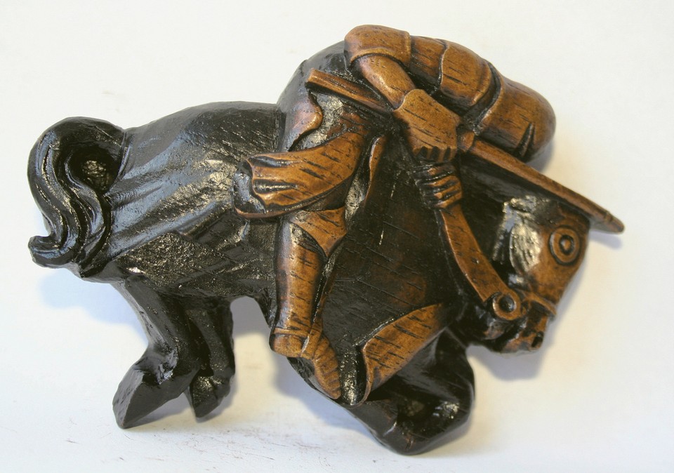 Medieval Knight Horse Carving Unique Reproduction Jousting Horseback ...