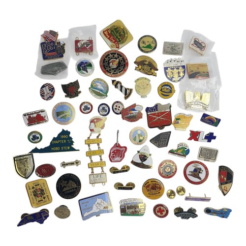 Lot 50+ Vintage Motorcycle Club Lapel Pins HOG GWRRA WING DING HARLEY ...