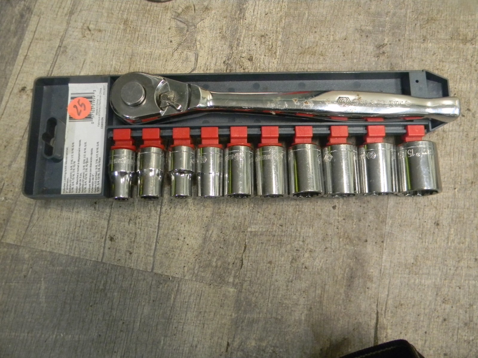 CRESCENT 1/2 -11 PIECE SOCKET SET W/RACHET (NEW) | eBay