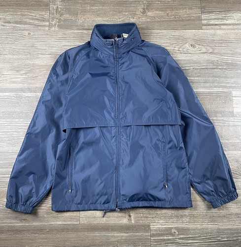 Woolrich Rain Jacket Vintage Blue Coat Hide Away hood parker anorak | eBay