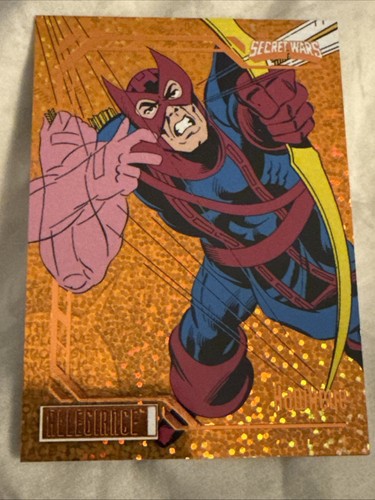 Hawkeye 2024 UD Allegiance Marvel Secret Wars 1984 #2 Orange Glitter ...