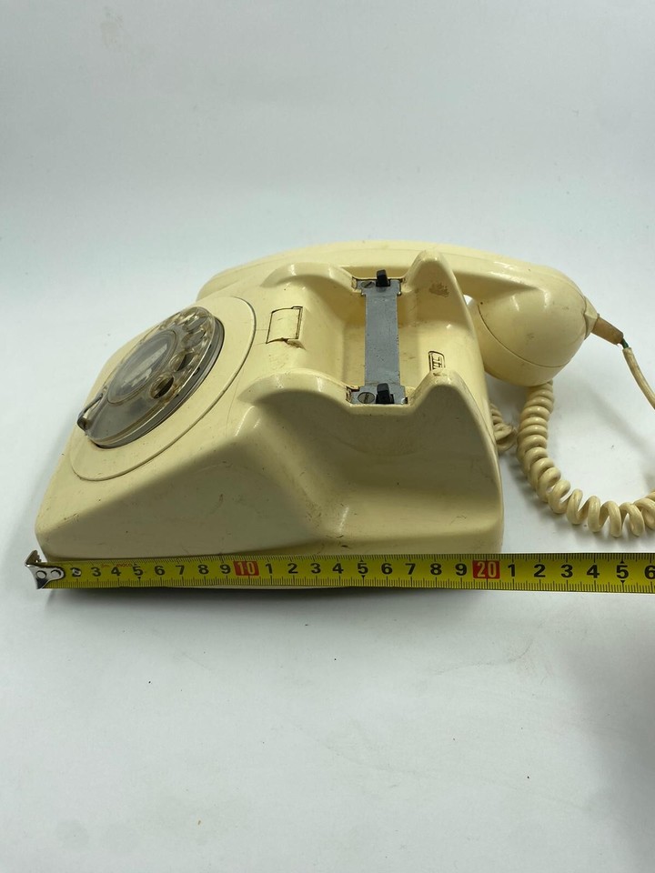 Vintage Original Cream Rotary Dial Telephone Retro Prop Home Telephone ...