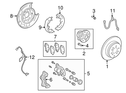 Genuine Lexus Toyota AWD Rear Axle Hub Bearing 42410-48041 42410-0E050 ...