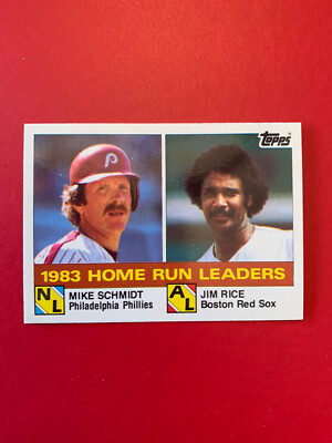 1984 Topps Tiffany 132 Home Run Leaders Jim Rice Mike Schmidt NM/Mint ...