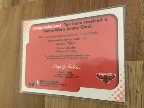 2001-02 EX - Behind The Numbers Jerseys Jason Terry (MEM) for sale ...