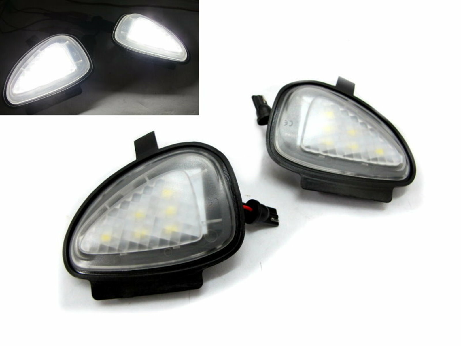 Golf 6 GTI 09-ON 3D/5D LED Under Side Mirror Puddle Lights BK for VW ...