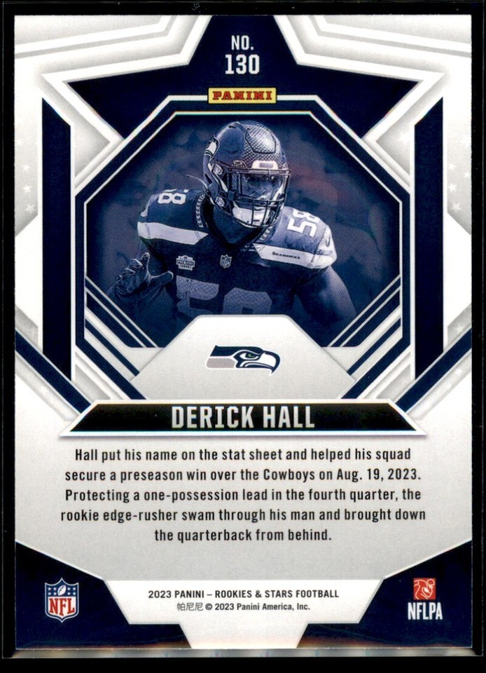 2023 Rookies & Stars Derick Hall Seattle Seahawks RC #130 - QTY | eBay
