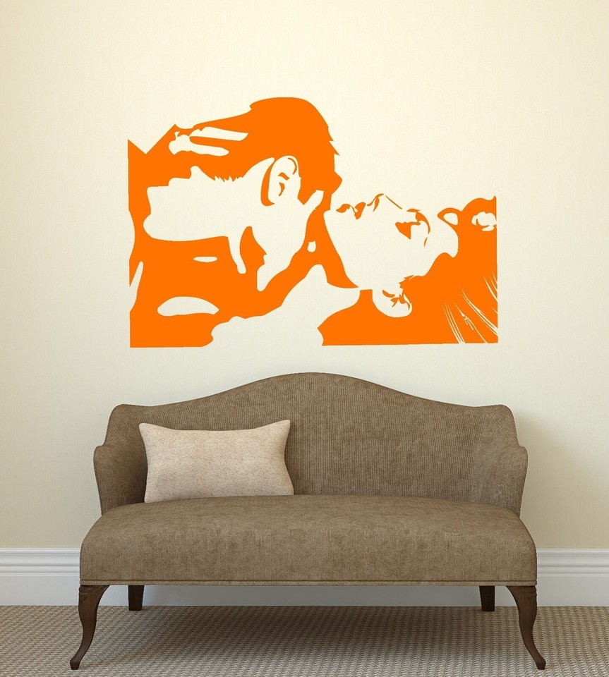 Wall Stickers Vinyl Decal Lovers Loving Couple Cool Decor Bedroom ...