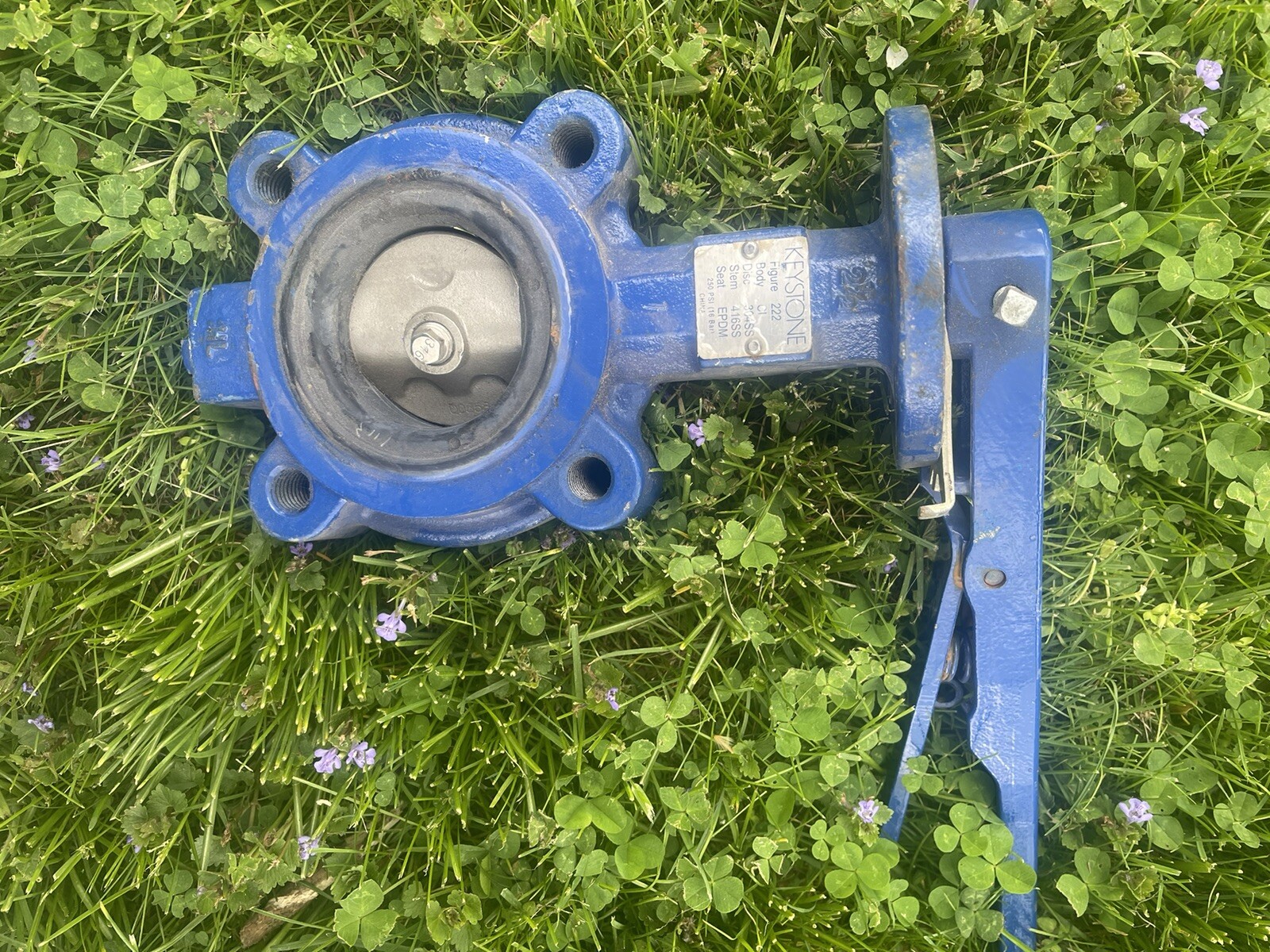 NEW 2” KEYSTONE FIG 222 BUTTERFLY VALVE W/ HANDLE 304SS STAINLESS DISC ...