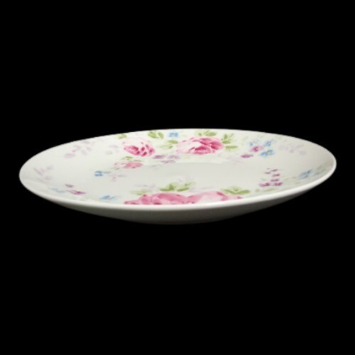 Gibson Designs HEAVENLY ROSE 4-Dinner Plates 10 ¼”D Pink Roses Flowers ...