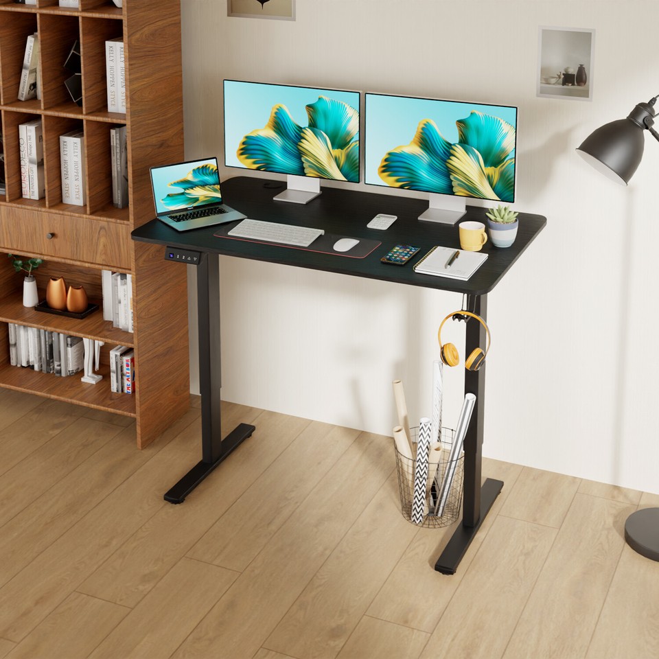 Standing Desk Computer Desk with Large Space and Headphone Holder ...