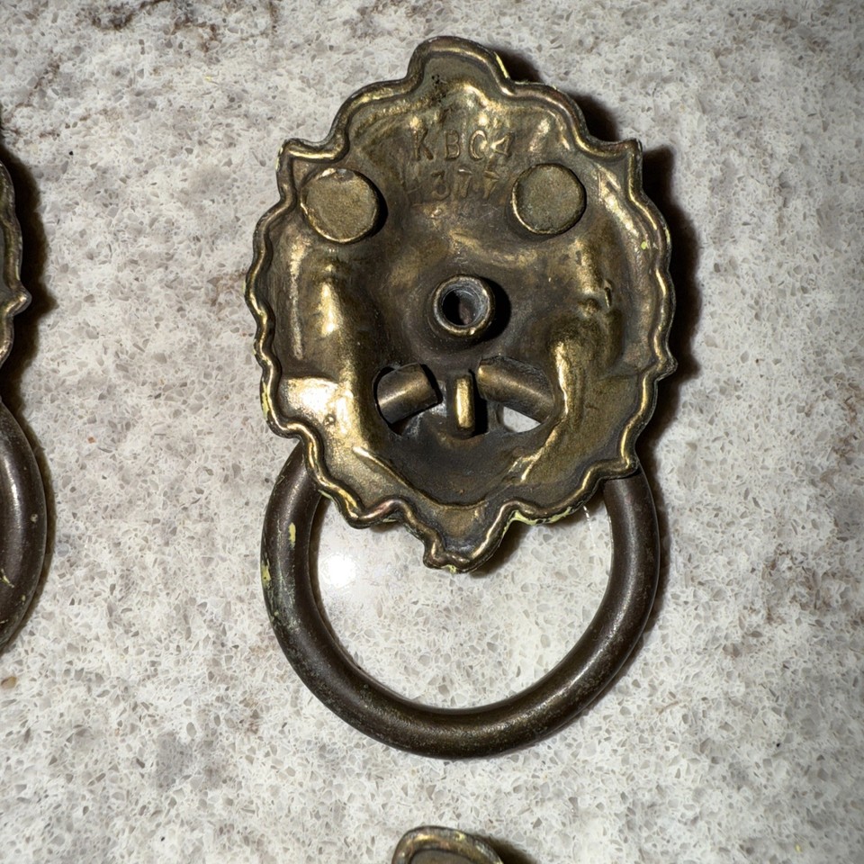 Set 4 Vintage Brass Lion Head Dresser Chest Drawer Knob Cabinet Pull ...