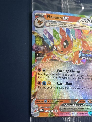 Flareon ex 014/131 Pokemon Prismatic Evolutions Stamp Sealed Promo ...