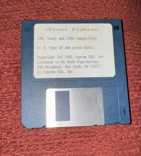 STREET FIGHTER 1991 Capcom Tested IBM PC Tandy Video Game 3.5" disk ...