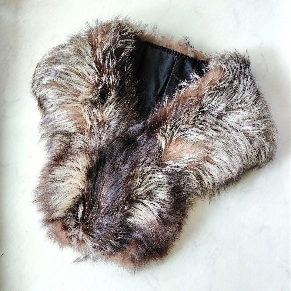 SAGA FOX Fur Shawl Tippet Real Fur Scarf Brown For Women From Japan ...