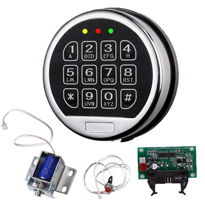 Gun Safe Lock Replacement Electronic Solenoid Lock With Chrome Keypad ...