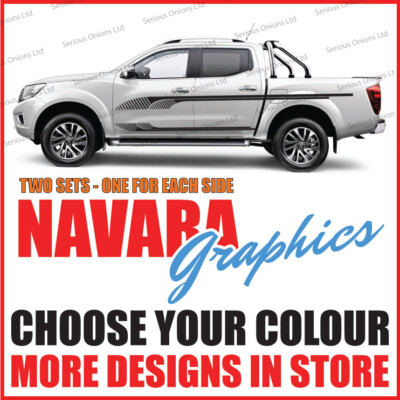 Nissan Navara Graphics Stickers Side Stripes Decals 4X4 truck nv20 ...