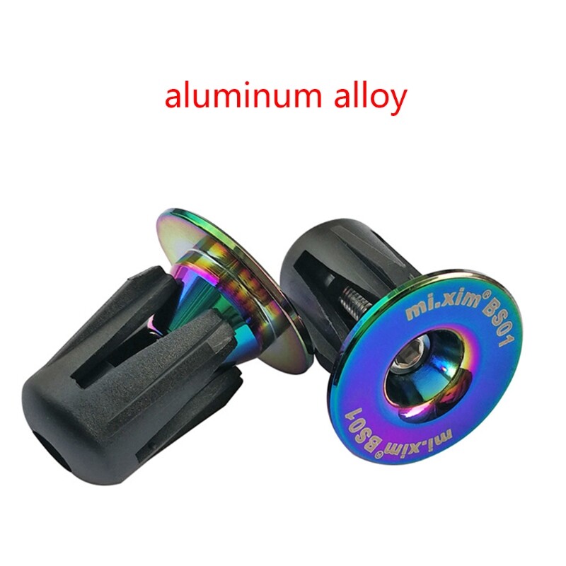 1 Pair Aluminum Handlebar Grips Handle Bar End Plugs Stoppers | eBay