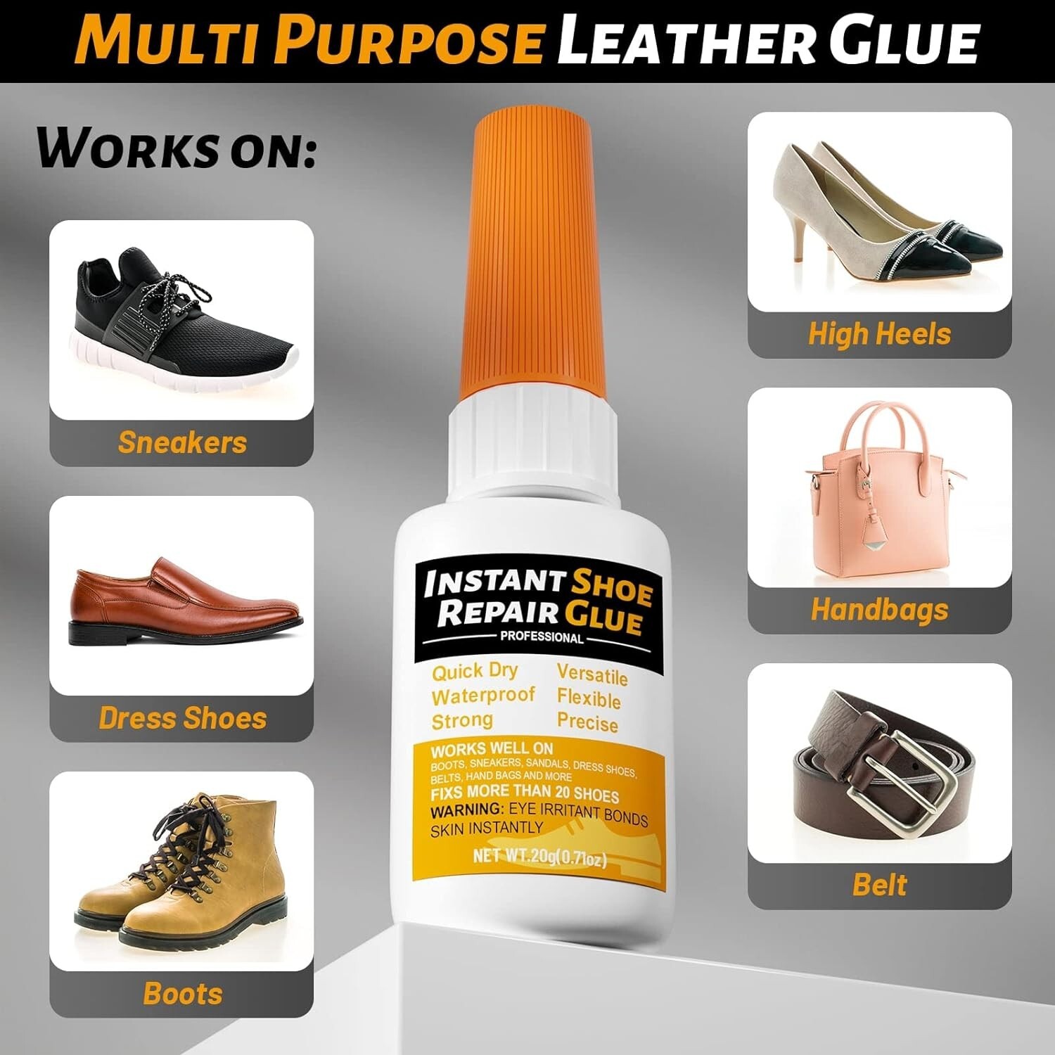 Shoe Glue Sole Repair Adhesive Waterproof Fix For Boot Soles Sneakers ...