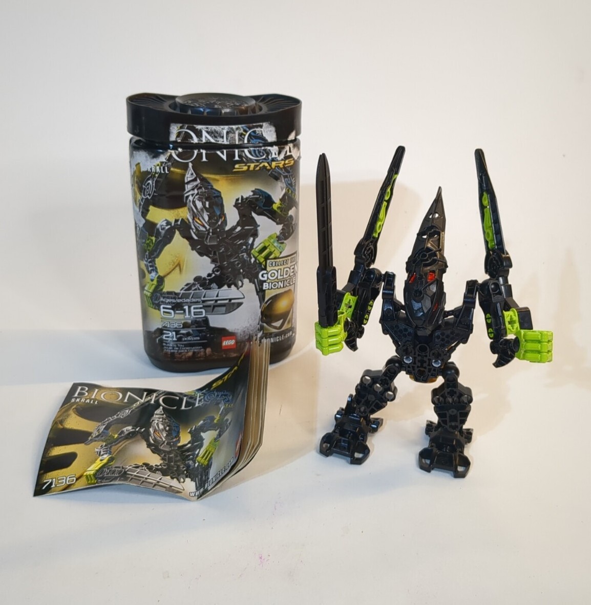 100% Complete and Retired Lego Bionicle Stars Skrall (7136) with ...