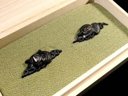 MENUKI Samurai Kabuto Armor Helmet Japanese Copper Sword Fitting Edo ...