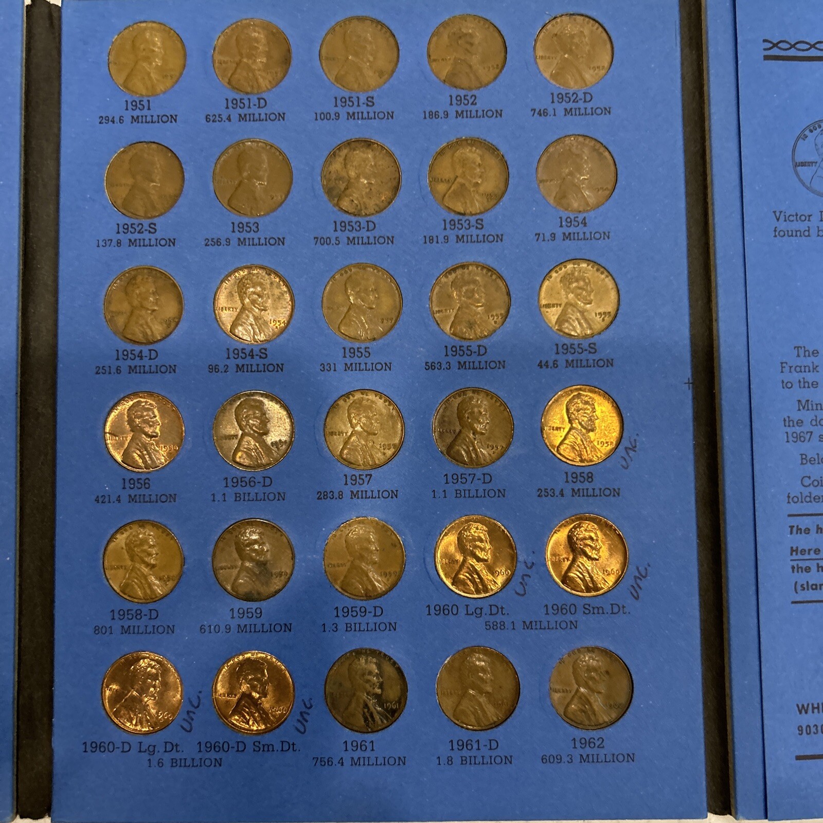 Complete Lincoln Wheat Penny Cent Collection Whitman Album 1941 - 1974 ...
