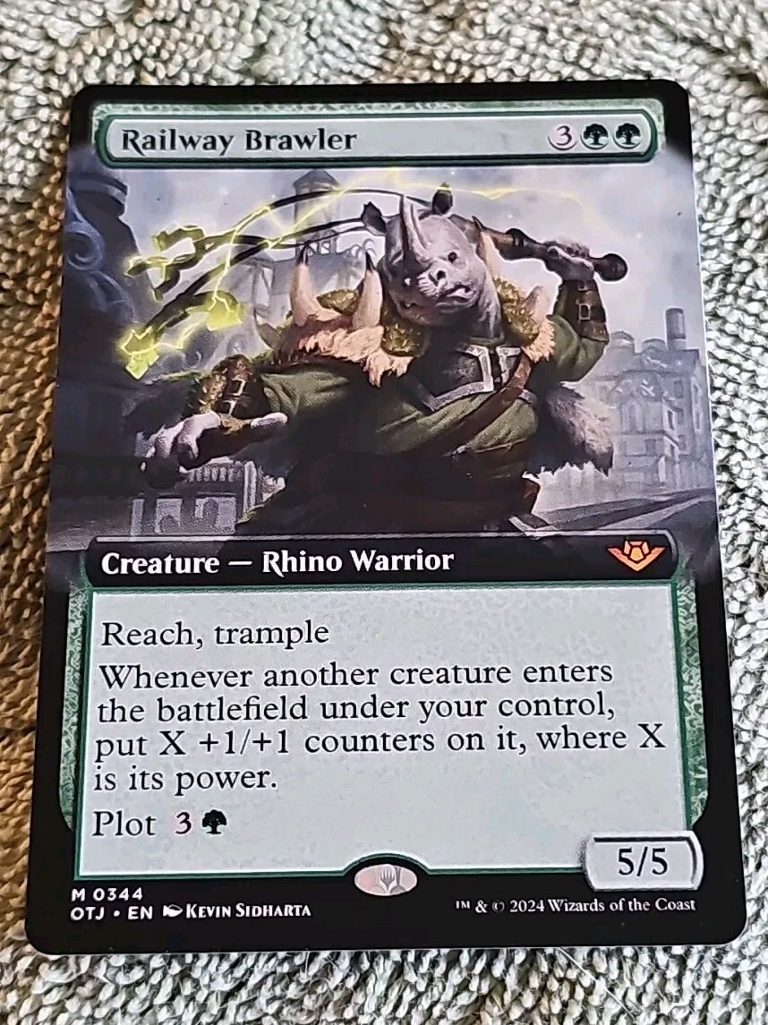 1x Railway Brawler, Extended Art, Outlaws of Thunder Junction, Magic ...