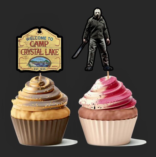 Jason Friday The 13 Horror Cupcake Toppers Lot Of 12 | eBay