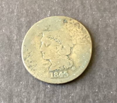 1845 Braided Hair Large Cent | eBay