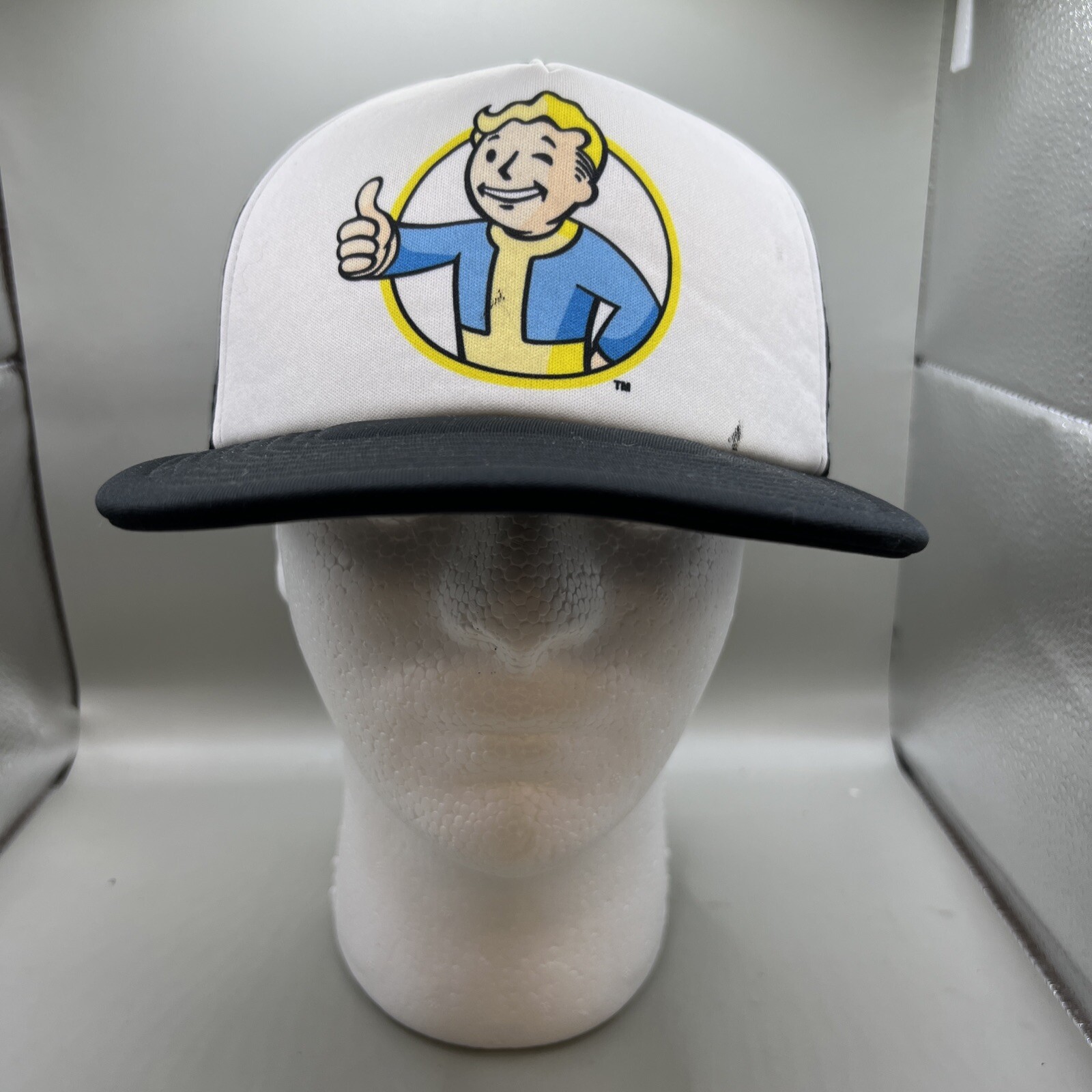 Fallout Vault Boy Thumbs Up Black Snapback Trucker Ha… - Gem