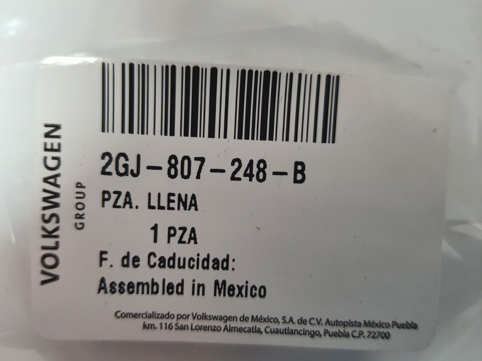 2GJ807248B BRAND NEW GENUINE VW IMPACT FOAM ABSORBER TAOS 2022-23 | eBay