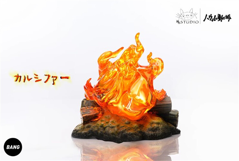 Howl's Moving Castle Calcifer Resin Figure Statue Model Collection LED ...