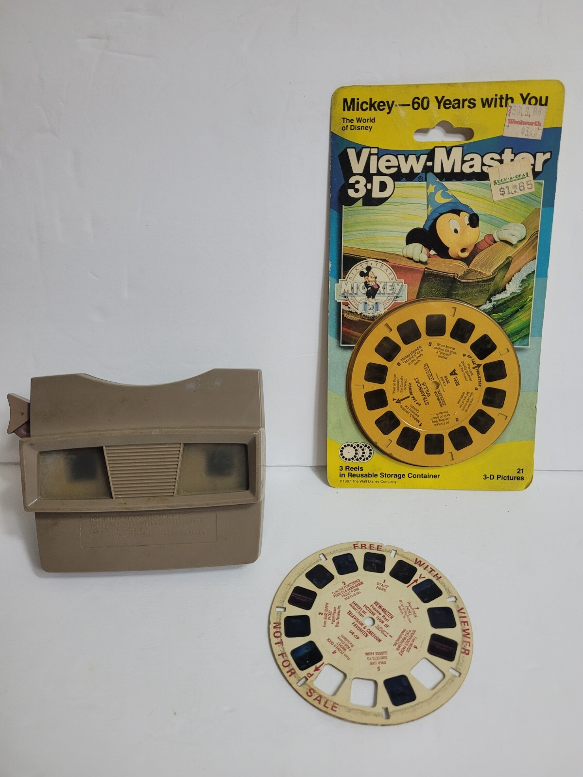 Vintage View Master Viewmaster Sawyer Preview Reel & New Mickey Mouse 3 ...