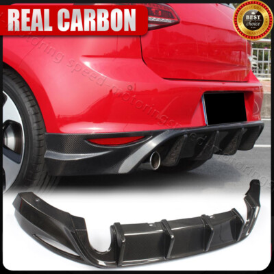 Fits VW GOLF VII 7 MK7 /GTI 2014-17 Rear Bumper Diffuser Lip Spoiler ...