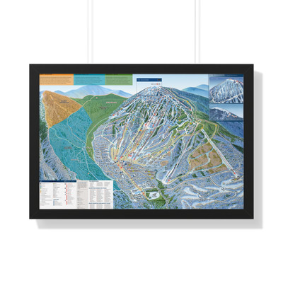 Sugarloaf ME Trail Map Framed Poster Maine Ski Resort 30x20 | eBay
