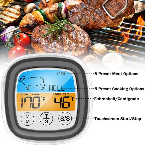 UK Digital Food Thermometer Probe Cooking Meat Kitchen Temperature BBQ ...