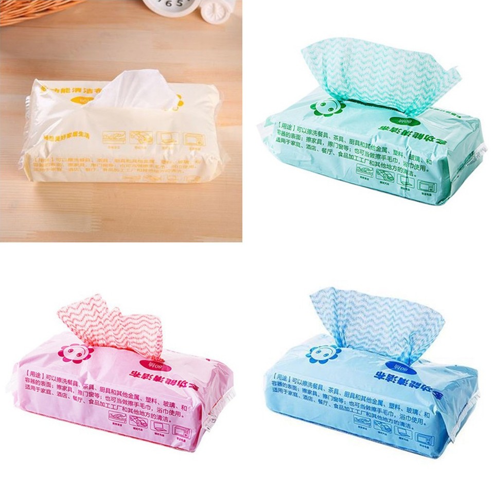 80pcs/1 Box Disposable Dish Cloth Dish Towels Handy Cleaning Wipes ...